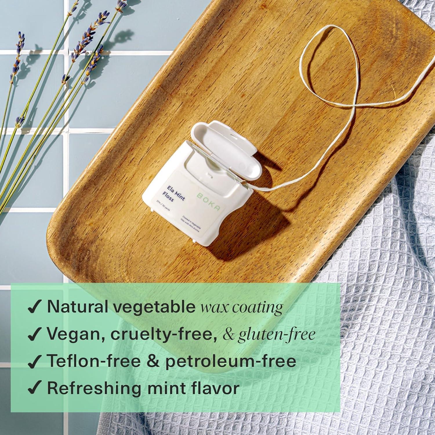 Boka Ela Mint Expandable Woven Dental Floss, Made from Plant-Based ...