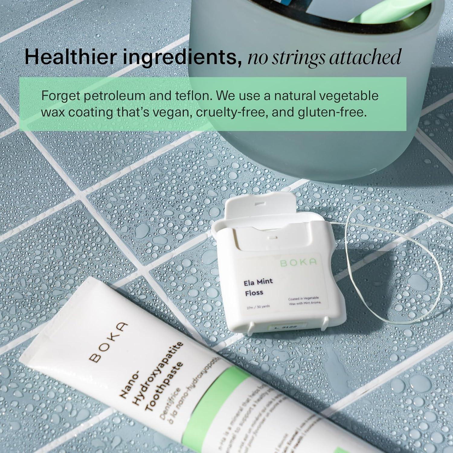 Boka Ela Mint Expandable Woven Dental Floss, Made from Plant-Based ...