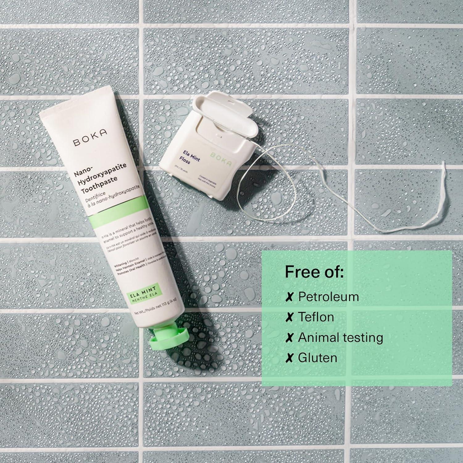 Boka Ela Mint Expandable Woven Dental Floss, Made from Plant-Based ...